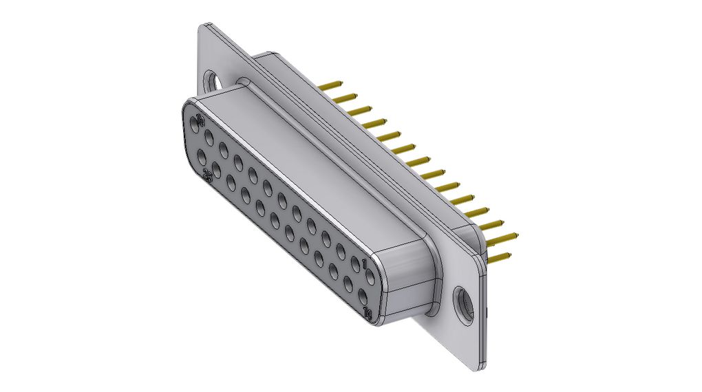 DT25SY/2 | Deltron Connectors D-sub-connector, Aansluiting, DB-25, Radiale kabels | Distrelec ...